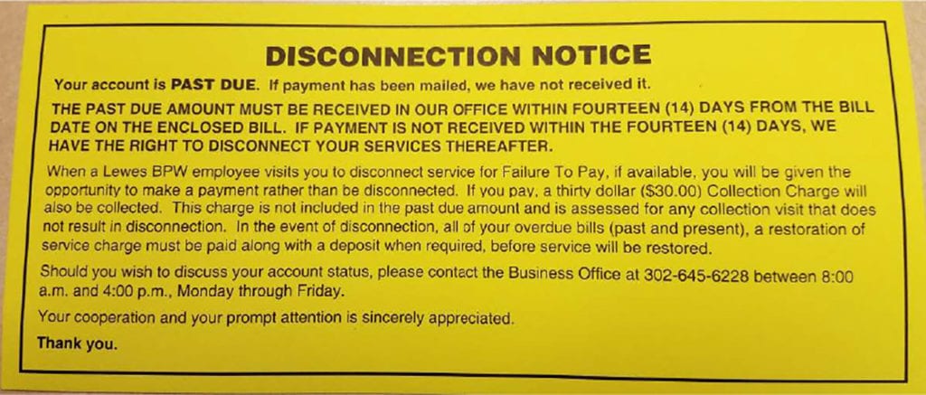 Disconnect Notices Sent In Error by PUD Bill Print Provider. - JPUD